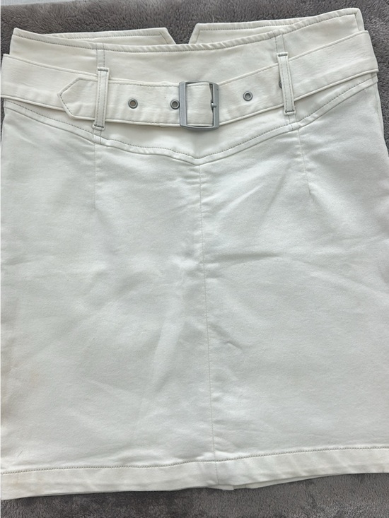 Free People | Skirts | Free People Cream Belted Pencil Mini Skirt ...